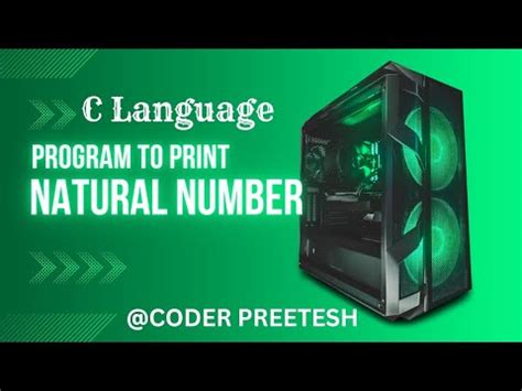 Important Question In C How To Print Natural Number In C Language Natural Number Program In C