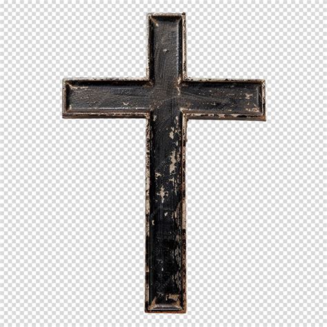 십자가의 고립된 Png 성 금요일을 위한 투명한 배경에 있는 기독교 종교 상징 프리미엄 Psd 파일