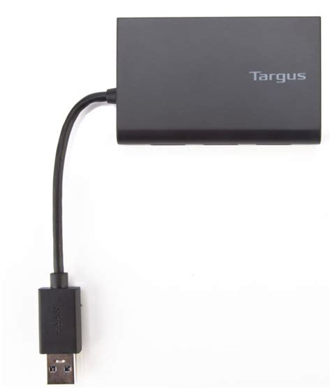 Targus Ach122usz 3 Port Usb Ethernet Combo Hub Black