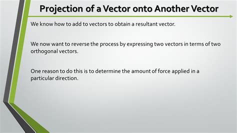 Vector Projection Ppt
