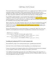 Basys3 UART Tutorial Pdf UART Basys 3 PuTTy Tutorial This Tutorial