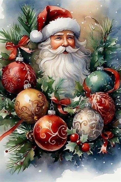 Pin By Bernadet On Bonte Bloemen In Christmas Images Christmas Paintings Vintage
