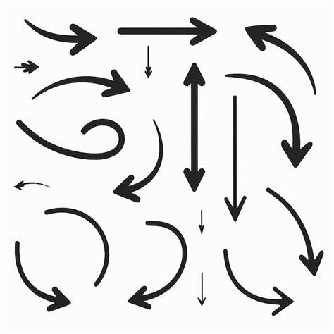 Premium Vector Varied Black Arrows A Visual Collection Of Curves And