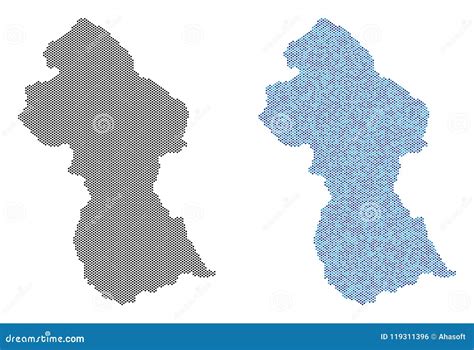 Dot Guyana Map Abstractions Stock Vector Illustration Of Black Land