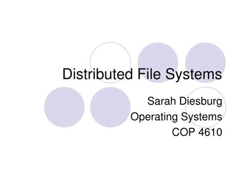 PPT Distributed File Systems PowerPoint Presentation Free Download ID
