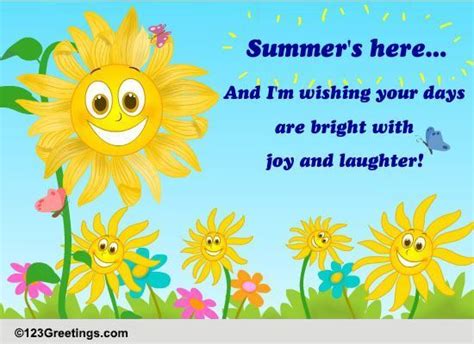 Joy And Laughter Free Happy Summer Ecards Greeting Cards 123