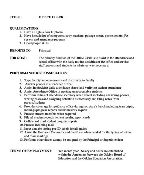 Duties And Responsibilities Of Head Clerk At Frank Keith Blog