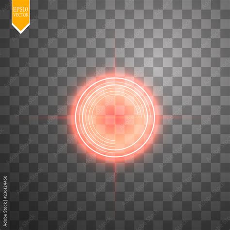 Neon Target Isolated Game Interface Element Vector Illustration Stock