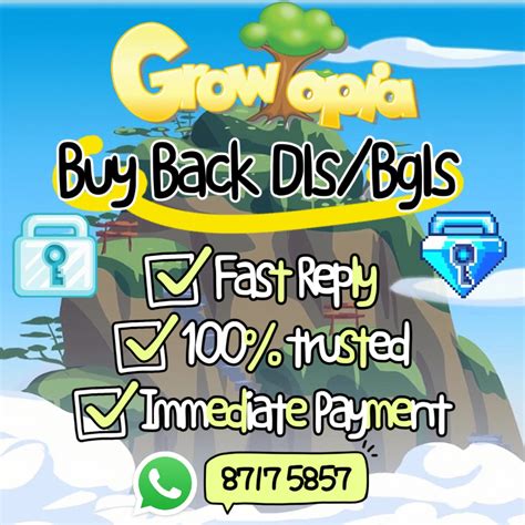 Buy Back Growtopia Diamond Locks Blue Gem Locks DLs BGLs Diamond Lock