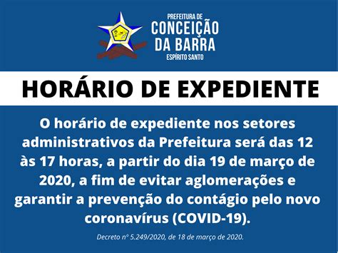 PMCB PREFEITURA TERÁ EXPEDIENTE REDUZIDO NAS REPARTIÇÕES PÚBLICAS MUNICIPAIS A PARTIR DE AMANHÃ