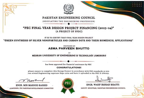 Engr Asma Parveen Bhutto On Linkedin Fundingsuccess Engineeringinnovation