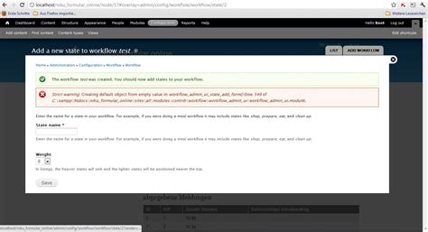Strict Warning Appears After Creation Of First Workflow 1400352