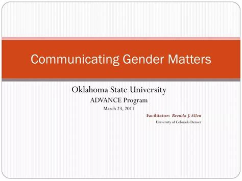 Ppt Communicating Gender Matters Powerpoint Presentation Free