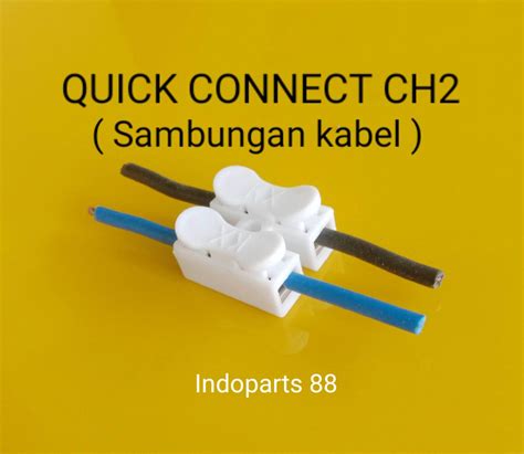 Terminal Sambungan Kabel Listrik Quick Connect Ch2 Terminal Kabel 2 Lubang Lazada Indonesia
