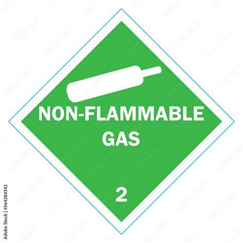 Class 2 Symbol Non Flammable And Non Toxic Gas Vector Illustration