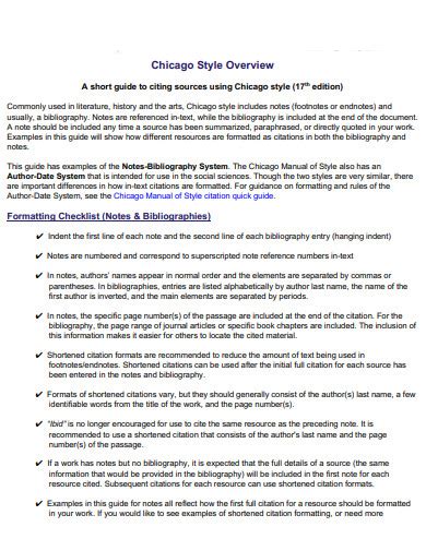 29 Chicago Style Bibliography Examples To Download