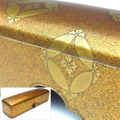 Yahooオークション 【趣楽】 江戸時代末 「蒔絵 梨地 箱」 幅24