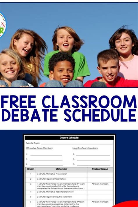 Plan A Classroom Debate Using This Free Schedule Teacher Lesson
