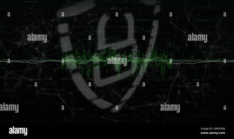 Data Processing Over Security Padlock Icon And Network Of Connections