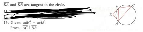 solved bar da ﻿and bar db ﻿are tangent to the