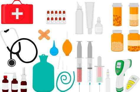 Big Set Different Types Medication Of Different Size For Pharmacy PNG