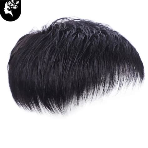 Accessoires coiffure Perruque synthétique noire naturelle pour homme postiche courte postiche
