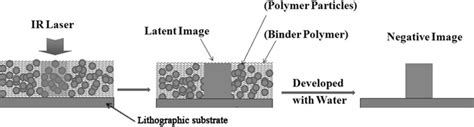 schematic diagram of the image recording layer based on polymer
