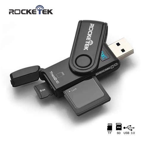 Rocketek Read 2 Cards Simultaneously Usb 30 Memory Card Reader 2 Slots