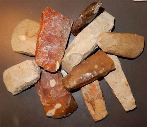Prehistoric Neolithic Flint Broken Neolithic Axes Edge And Buttends
