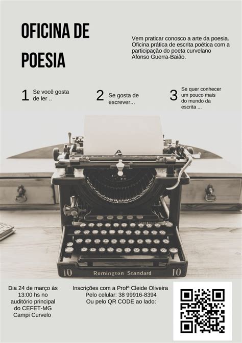 Oficina De Poesia Do Cefet Curvelo Unidade Curvelo