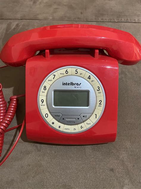 Telefone Intelbras Vermelho Retrô Produto Vintage e Retro Intelbras Usado 66011198 enjoei