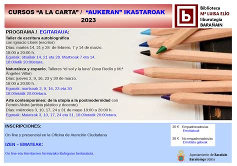 Cursos A La Carta 2023 De La Biblioteca ¡puedes Inscribirte