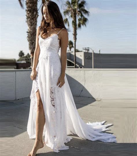 Robe Longue Mariage Dentelle Boho Boheme Chic Dressl1725 Monyandronyboho