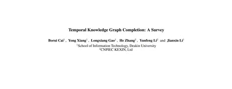 Temporal Knowledge Graph Completion A Survey The Gdelt Project