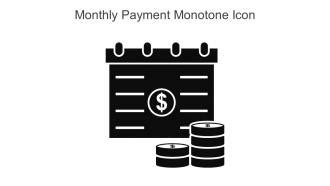 Monthly Payment Monotone Icon In Powerpoint Pptx Png And Editable Eps Format PPT Sample