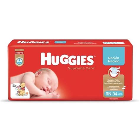 Pañales Huggies Supreme Care Mega Recién Nacido X 34 Un Rn Huggies