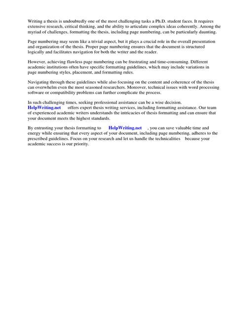 Phd Thesis Page Numbering Pdf Thesis Doctor Of Philosophy
