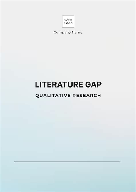 Free Literature Gap Qualitative Research Template To Edit Online