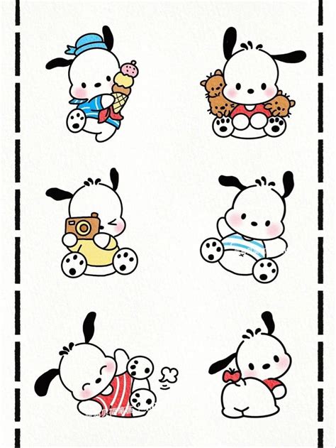 Pochacco Garabatos Lindos Pegatinas Bonitas Dibujos Lindos Sencillos
