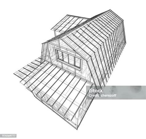 집 스케치 3d의 벡터 렌더링 3차원 형태에 대한 스톡 벡터 아트 및 기타 이미지 3차원 형태 Brics 개발 Istock