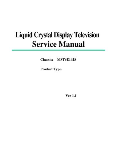 Sansei Tls1124f Chassis Mst6e16js Service Manual Repair Schematics
