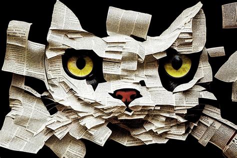 Newspaper Cat Digital Art By Billy Bateman Pixels