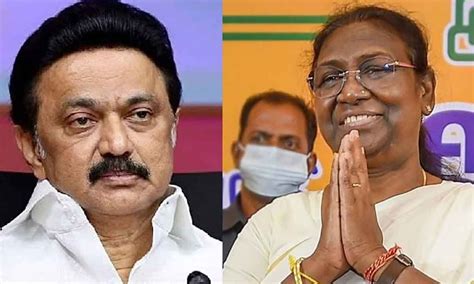Mk Stalin Submits Memorundum To President Draupadi Murmu Against Tamil