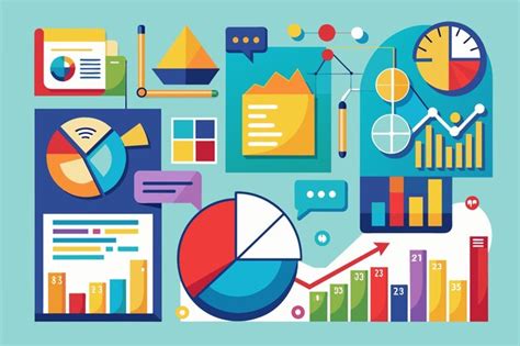 Premium Vector A Colorful Illustration Of A Business Chart An Image