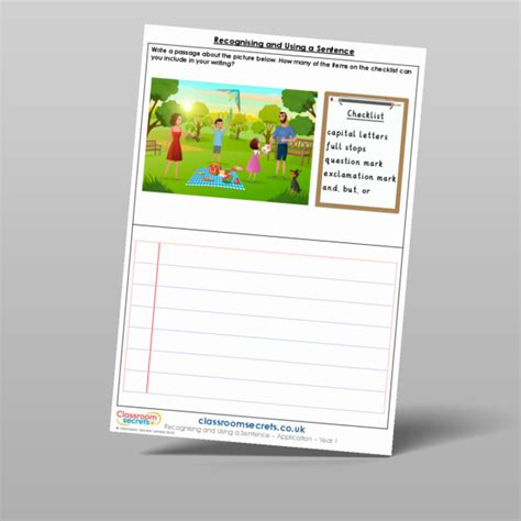 Year 1 Recognising And Using A Sentence Application Resource