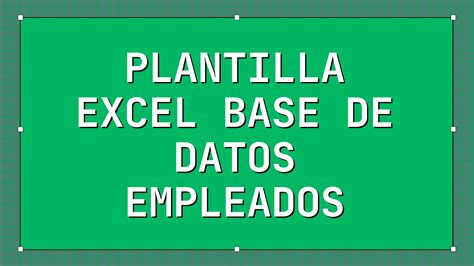 Plantilla De Base De Datos De Empleados En Excel Todo Plantillas Excel
