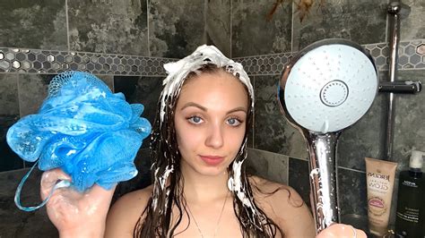 Asmr Hair Shampooing And Natural Shower Sounds Youtube