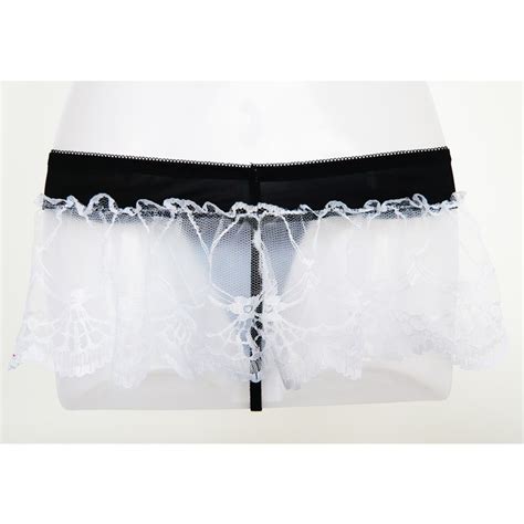 Black Lace Panties With Pleated Skirt Pt0030