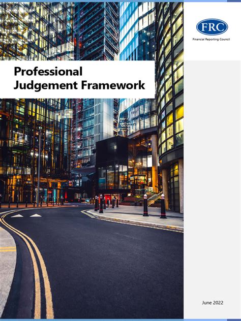 Frc Professional Judgement Framework June 2022 Pdf Audit Judgment Law