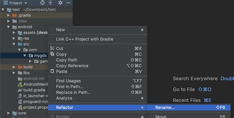 Android Renaming A Package Stack Overflow